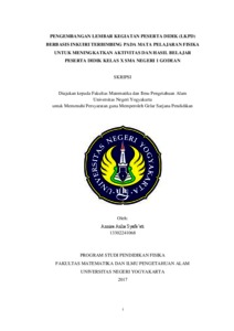 PENGEMBANGAN LEMBAR KEGIATAN PESERTA DIDIK (LKPD) BERBASIS INKUIRI TERBIMBING PADA MATA ...